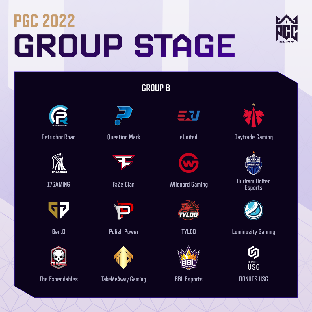 【官方】PGC2022小组分组公布 - 新闻 -PUBG