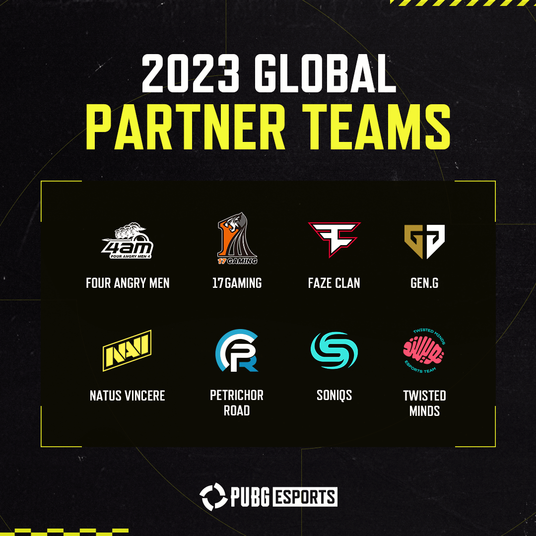 【官方】PUBG电竞2023全球合作俱乐部公告 - 新闻 -PUBG