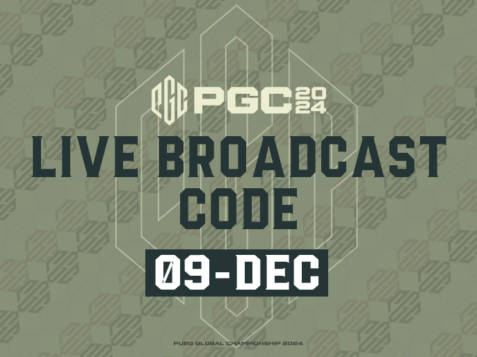 Live Broadcast Code (09 Dec) - NEWS - PUBG ESPORTS