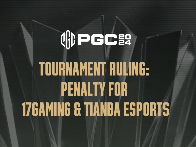 Quyết định giải đấu: Áp dụng hình phạt cho 17Gaming và Tianba Esports - TIN TỨC - PUBG ESPORTS