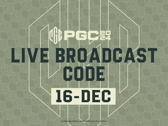 Live Broadcast Code (16-Dec) - NEWS - PUBG ESPORTS