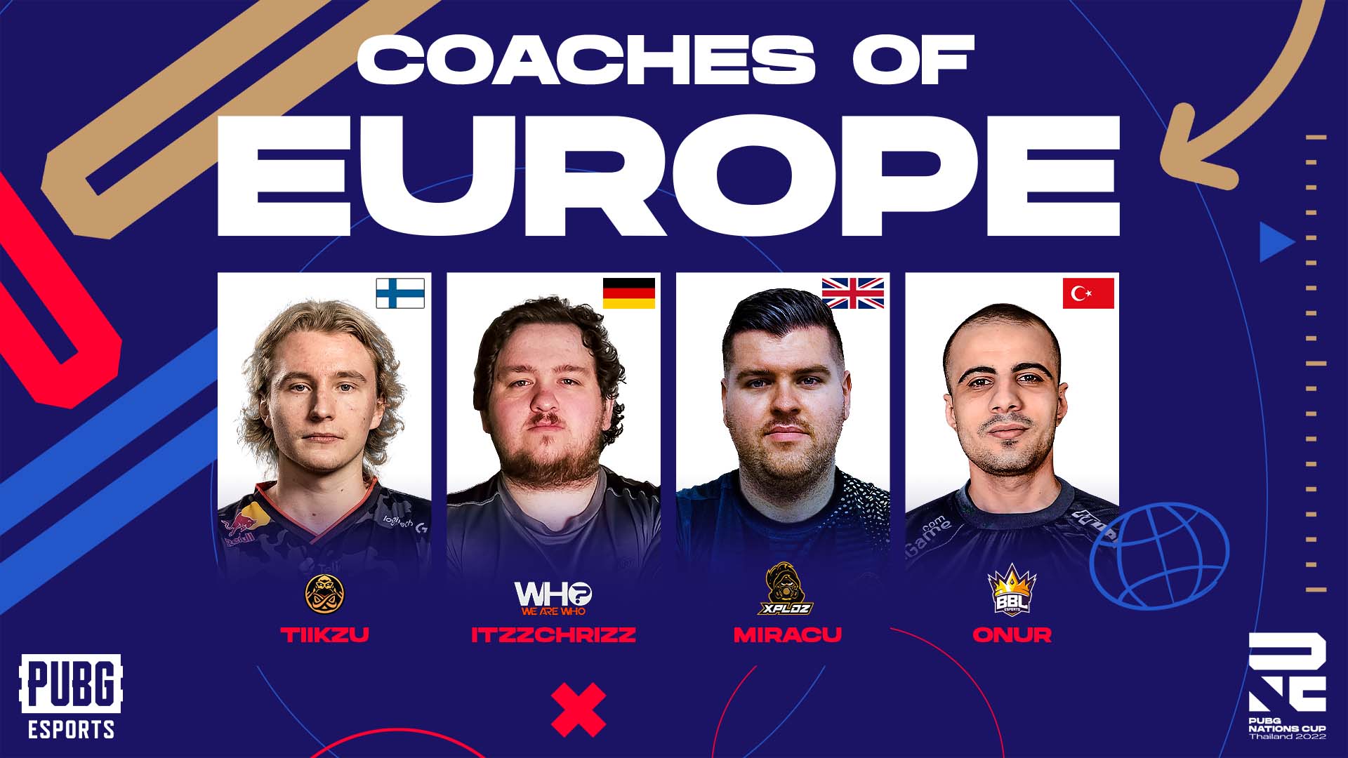 PNC 2022: The Coaches of Europe - NEWS - PUBG ESPORTS