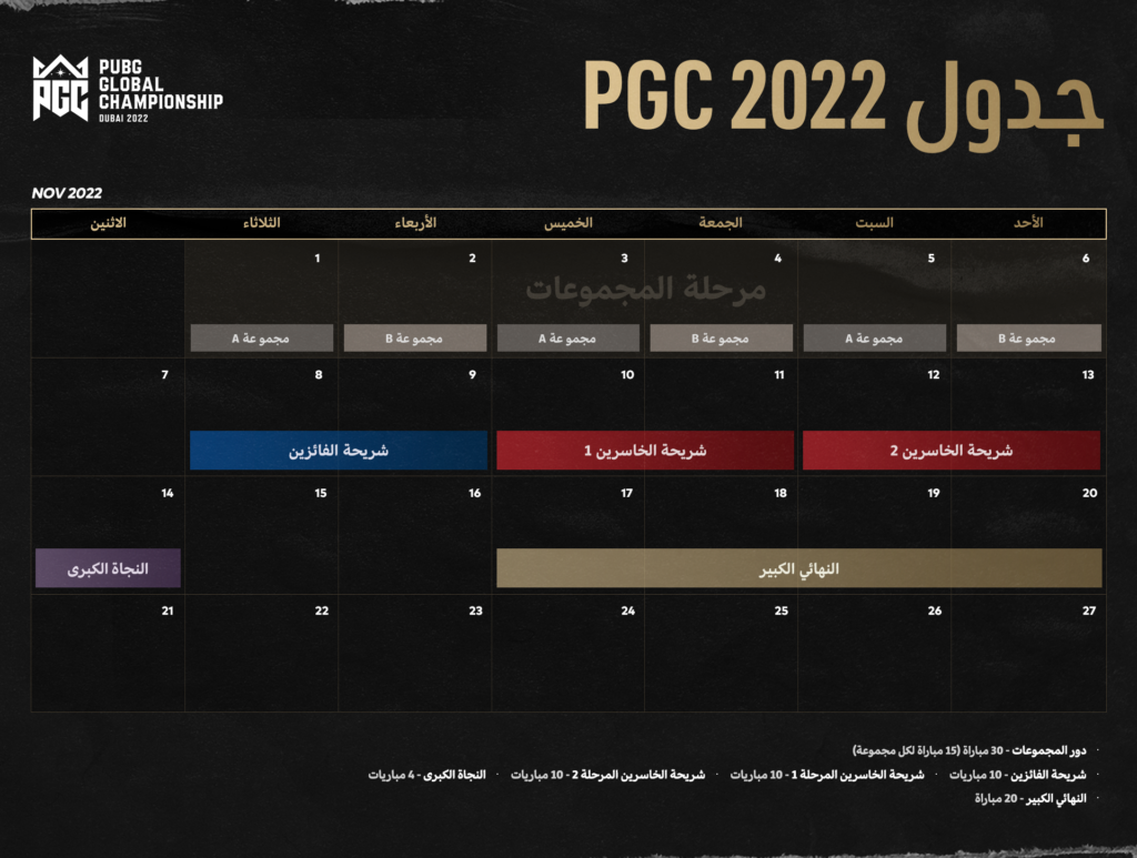 إعلان هيكل بطولة PGC 2022 - الأخبار - PUBG: BATTLEGROUNDS