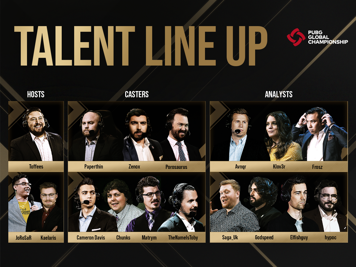 PGC 2021 Broadcasting Channels and Talents - NEWS - PUBG: BATTLEGROUNDS