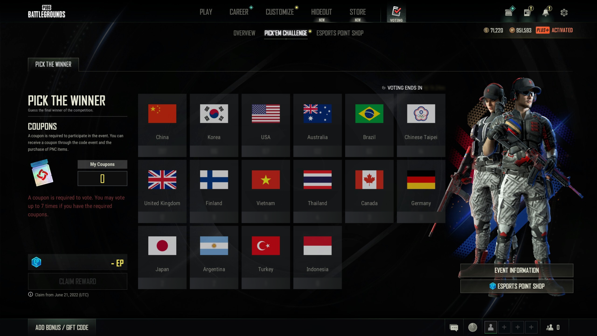 PNC 2022 Pickem Challenge - NEWS - PUBG: BATTLEGROUNDS